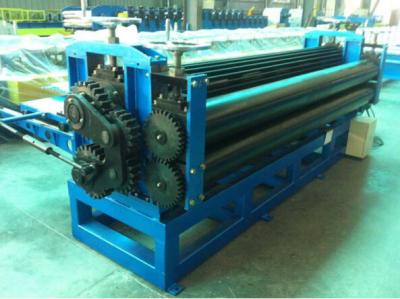 China Colour Coated Steel Barrel Type Roof Panel Roll Forming Machine 9 Rows 74mm Roller 8-12m/min for sale