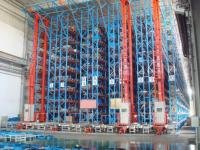 China Galvanized Steel S235JR Rack Roll Forming Machine Chain Driven Multi Language for sale