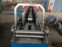 China Galvanized Steel Roof Batten Cold Roll Forming Machine 0.8-1.2mm Hydraulic Cutting 10-15m/min for sale