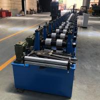 China Shutter Door Guide Rail Roll Forming Machine 1mm - 2.5mm With Gearbox Drive for sale