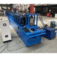 China Shutter Door Guide Rail Roll Forming Machine 1mm - 2.5mm With Gearbox Drive for sale