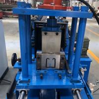 China Shutter Door Guide Rail Roll Forming Machine 1mm - 2.5mm With Gearbox Drive for sale