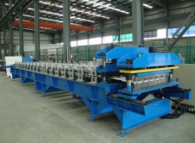 China PLC Touch Screen Glazed Tile Roll Forming Machine 18 Stations 12-18m/min 0.25-2.0mm Material for sale