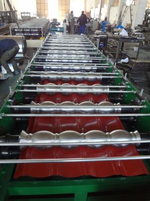 China Glazed Tile Roll Forming Machine 0.3-0.8mm Material 15m/min Speed 380V 3 Phase for sale