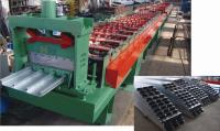 China Material Thickness 0.5--3mm Deck Floor Roll Forming Machine 8 Tons 28 Stations for sale