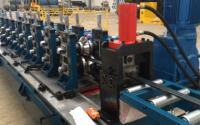 China 1 Inch Single Chain Drive Roll Forming Machine for Wall Angle Channel Roof Panel 0.4-0.8mm for sale