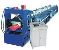 China 4KW Colored Glaze Steel Ridge Cap Roll Forming Machine 400mm Width 8-12m/min Production Speed for sale