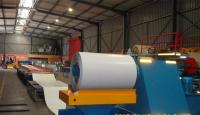 China 1.25M Width Trapezoid Roof Panel Roll Forming Machine For Commercial Metal Buildings for sale