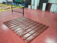 China 1mm Colored Steel Roof Panel Roll Forming Machine 12 Rollers 4kw Motor Custom Width for sale