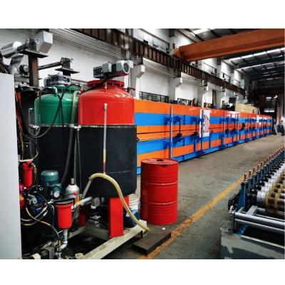 China 16mm PU Foam Interior Sandwich Panel Production Line 380-600mm Width 7.5KW for sale