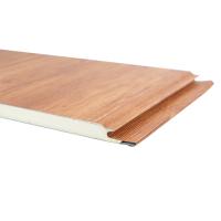 China 370mm x 16mm PU Sandwich Panel Decorative Metal Wall Siding with 8.0 Kpa Wind Resistance and B1/B2 Fire Rating for sale