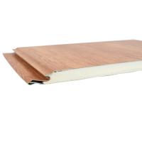 China 370mm x 16mm PU Sandwich Panel Decorative Metal Wall Siding with 8.0 Kpa Wind Resistance and B1/B2 Fire Rating for sale