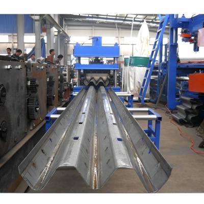 China W Beam Guardrail Roll Forming Machine 2-4mm Thickness Highway Crash Barrier for sale