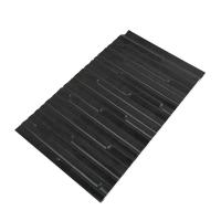China Black Faux Stone Pattern PU Sandwich Panel 16mm Thickness Metal Siding for Wall Decoration for sale