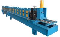 China Galvanized Steel Profile Roller Shutter Door Guide Rail Roll Forming Machine With PLC Control for sale