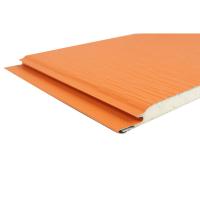 China Orange Color Pu Foam Sandwich Panel Brick Pattern Wall Cladding Decorative Metal Siding for sale