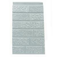 China Silver Color Brick Pattern PU Sandwich Panel 16mm Exterior Metal Wall Siding for sale