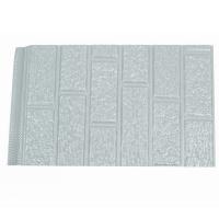 China Silver Color Brick Pattern PU Sandwich Panel 16mm Exterior Metal Wall Siding for sale