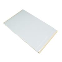 China Warm Color Embossed PU Sandwich Panel B2 Fireproof Decorative Metal Wall Cladding for sale