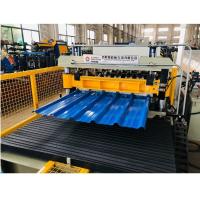 China Trapezoidal Roof Roll Forming Machine Chile TR6 7.5KW 0.3-0.8mm Thickness for sale