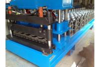 China 5 Ton Manual Uncoiler Roof Panel Roll Forming Machine PLC Control System for sale