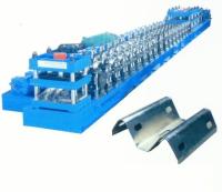 China Colored Glaze Steel Guardrail Roll Forming Machine 1.5mm - 3.0mm Thickness for sale