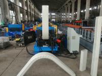 China Color Steel Downspout Roll Forming Machine 0.8mm Square Rainspout Elbow 220x100mm for sale