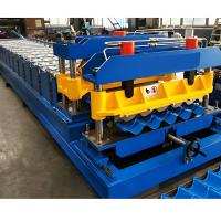 China SGS 0.8mm Glazed Tile Roll Forming Machine Color Coated Step 7.5kw for sale