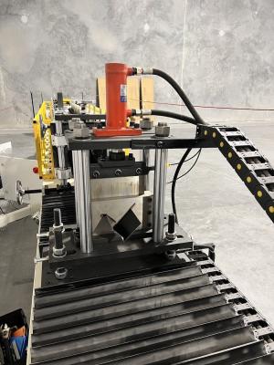 China 0.3-0.8mm Drip Edge Roll Forming Machine Galvanized Steel Roof Trim Edge 18 Stations 5 Ton Decoiler for sale