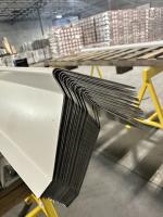 China 0.3-0.8mm Drip Edge Roll Forming Machine Galvanized Steel Roof Trim Edge 18 Stations 5 Ton Decoiler for sale