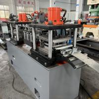 China 40 * 50mm Shutter Slide Door Roll Forming Machine Galvanized C Channel 5m / Min for sale