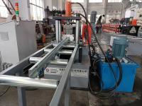 China 1.5mm Galvanized Steel Shutter Door C Profile Guide Rail Roll Forming Machine 16 Stations for sale