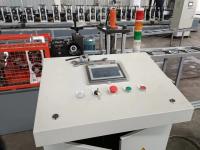China 1.5mm Galvanized Steel Shutter Door C Profile Guide Rail Roll Forming Machine 16 Stations for sale