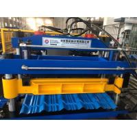 China 0.3mm - 0.8mm PPGI Roof Panel Roll Forming Machine Glazed Tile for sale