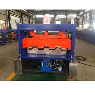 China 0.8mm - 1.2mm Floor Deck Sheet Roll Forming Machine Collaborating Plates Instadeck Metal for sale