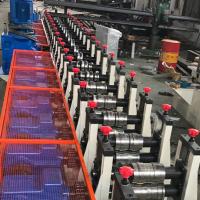 China Storage Systems Galvanized Steel Pallet Upright Racking Roll Forming Machine 90mm /105mm /120mm for sale