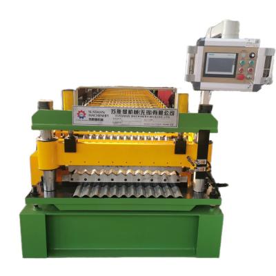 China Corrugated Metal Roofing Panel Roll Forming Machine 0.12-0.3mm 14 18 Wave for sale