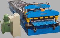 China PLC Glazed Tile Roll Forming Machine Hydraulic Press 5.5KW 1.2 Inch Single Chain for sale