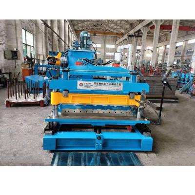 China Glazed Tile Roll Forming Machine 0.4-0.8mm Thickness 17 Stations for PPGI Color Painted Steel for sale