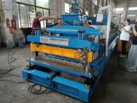 China PPGI Galvanized Steel Metal Roof Tile Making Machine 0.4-0.7mm 5.5KW Hydraulic Station for sale