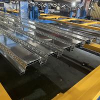 China Galvanized Steel 0.7-1.5mm 20m/min Hydraulic Cutting Floor Deck Roll Forming Machine 28 Stations for sale