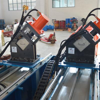 China Steel Guide Rail Roll Forming Equipment Chain Drive Cassette Type 22 Stations 12m/min CE Approved for sale