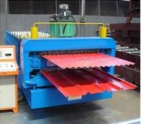 China Double Layer Roll Forming Machine for Wall and Tile Roof Panel PLC Control 0.25-0.8mm for sale