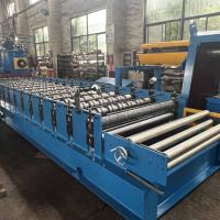 China 1220mm Width Galvanized Roof Metal Tile Making Machine Roof Tile Roll Forming Machine for sale