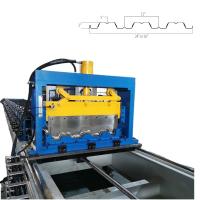 China 2 Inch Composite Deck Floor Roll Forming Machine 16-22 Gauge with Embossments Reinforcement Ribs for sale