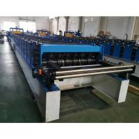 China 2 Inch Composite Deck Floor Roll Forming Machine 16-22 Gauge with Embossments Reinforcement Ribs for sale