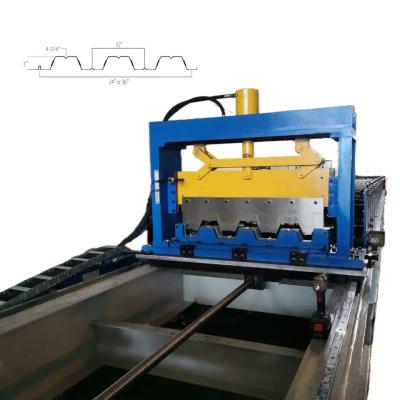 China 36 Inch Coverage 3 Inch Composite Deck Floor Roll Forming Machine 16-22 Gauge for sale
