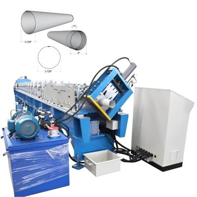 China PPGI Aluminum Round Downspout Tube Roll Forming Machine 3-4 Inch 0.3-0.6mm for sale