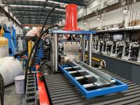 China Width Adjustable 30m/min C U Profile Roll Forming Machine With 7.5kw Motor Hydraulic Cutting for sale