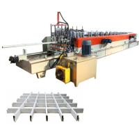 China Aluminum Grilyato Grid Roll Forming Machine 50x10mm Open Cell Ceiling Production Line for sale